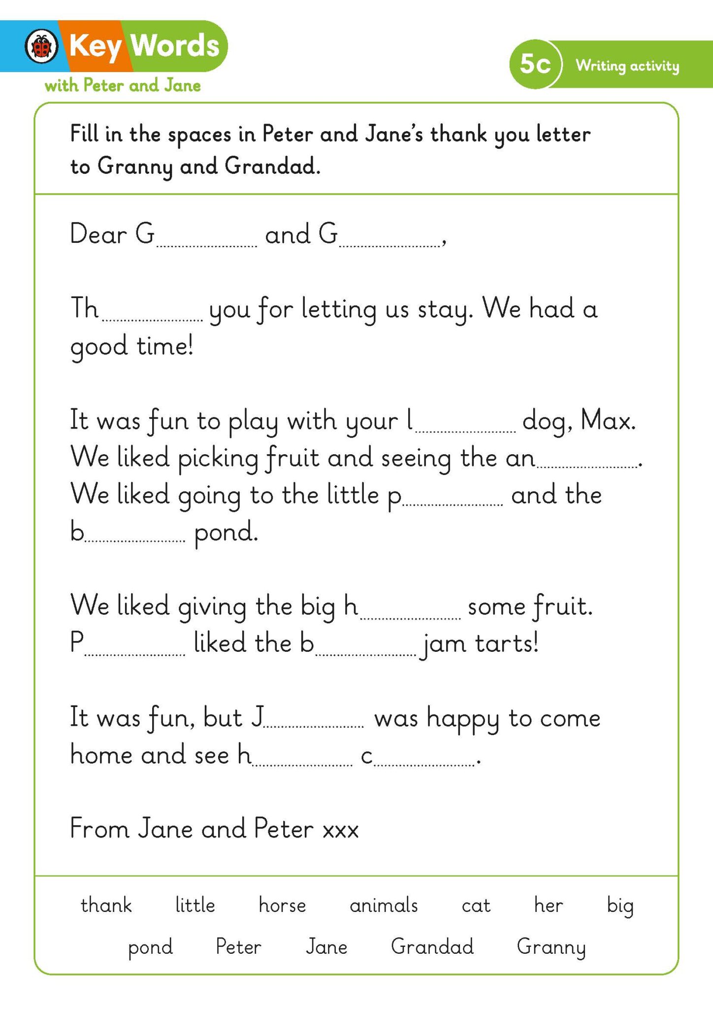 Key Words with Peter and Jane – Page 5 – Ladybird Education